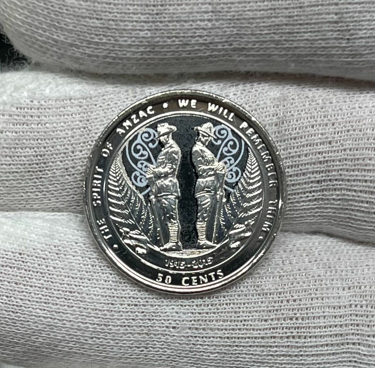 Новая Зеландия 50 центов 2015 Анзак 1WW unc