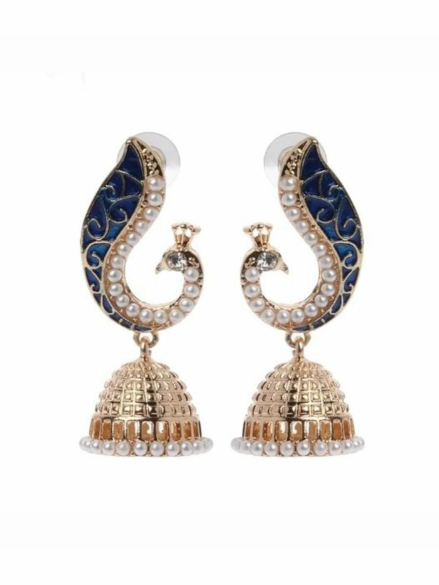 Серьги, бисер, эмаль, металл