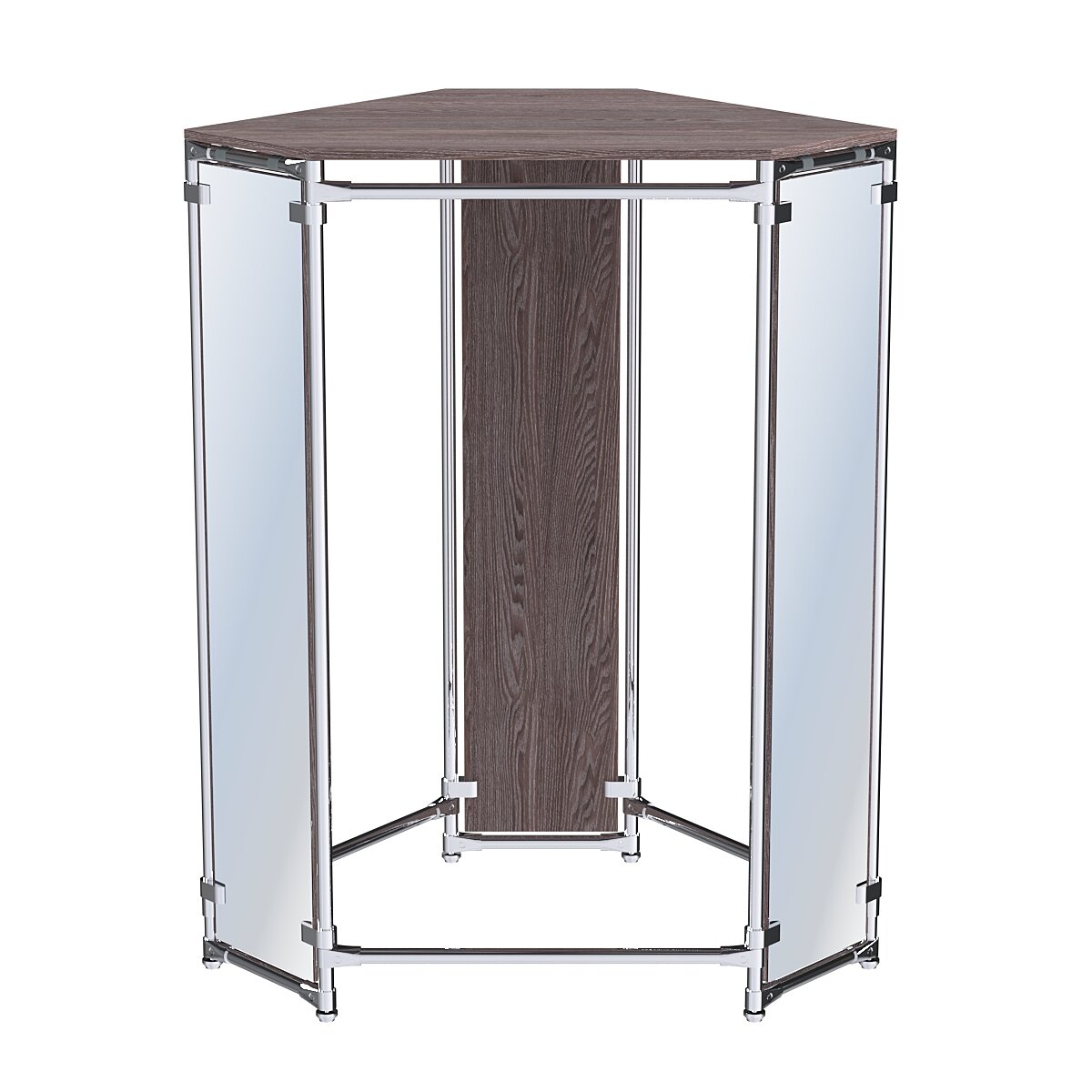 Вешало Прогресс №3-4 демонстрационный (с полкой ДСП 16 мм и зеркалами), Ясень Анкор темный