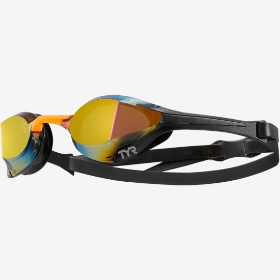 Очки для плавания Tyr Tracer-X Elite Racing Mirrored, O/S, 756, оранжевый