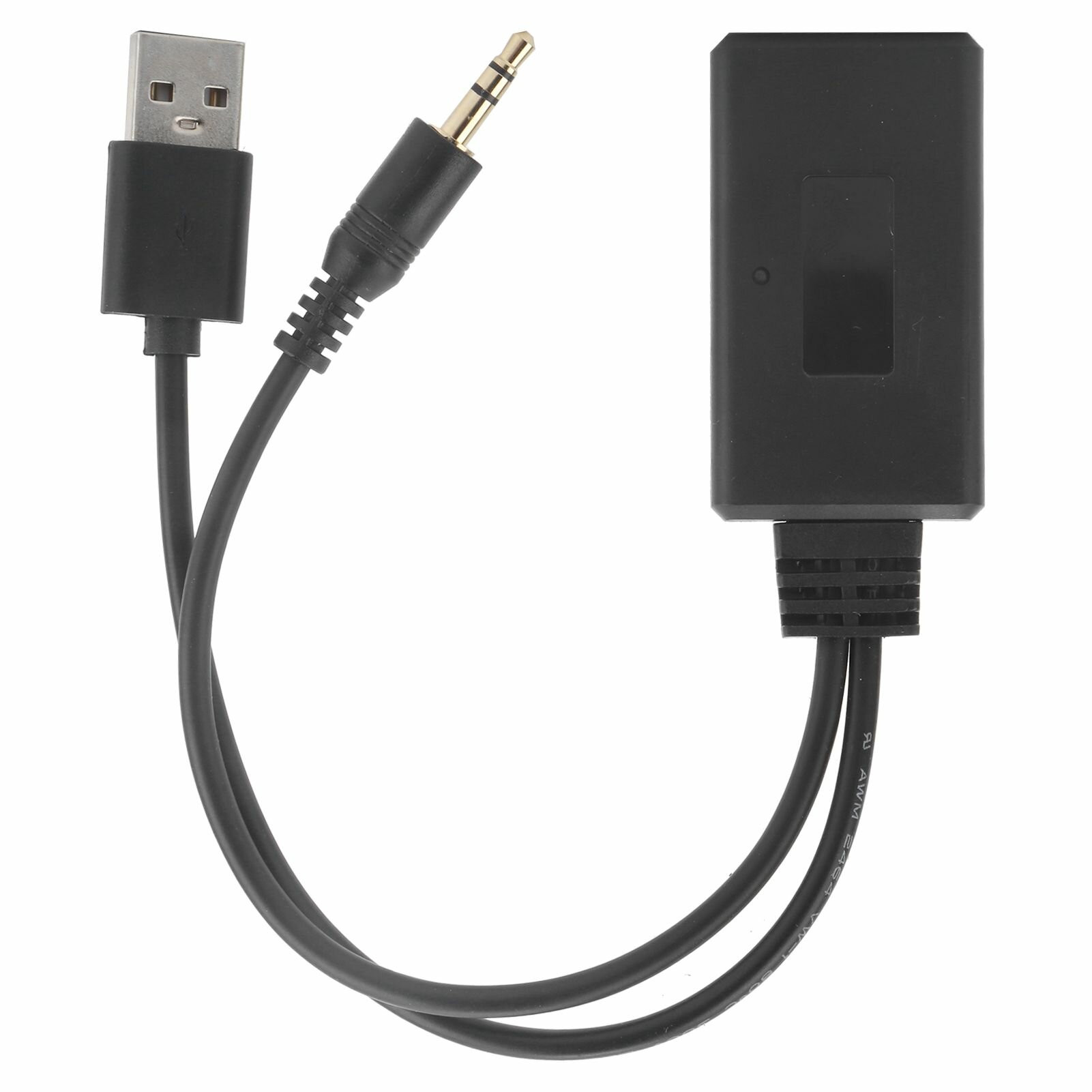 Автомобильный беспроводной Bluetooth 5.0 приемник с аудиоплеером, AUX + USB, черный