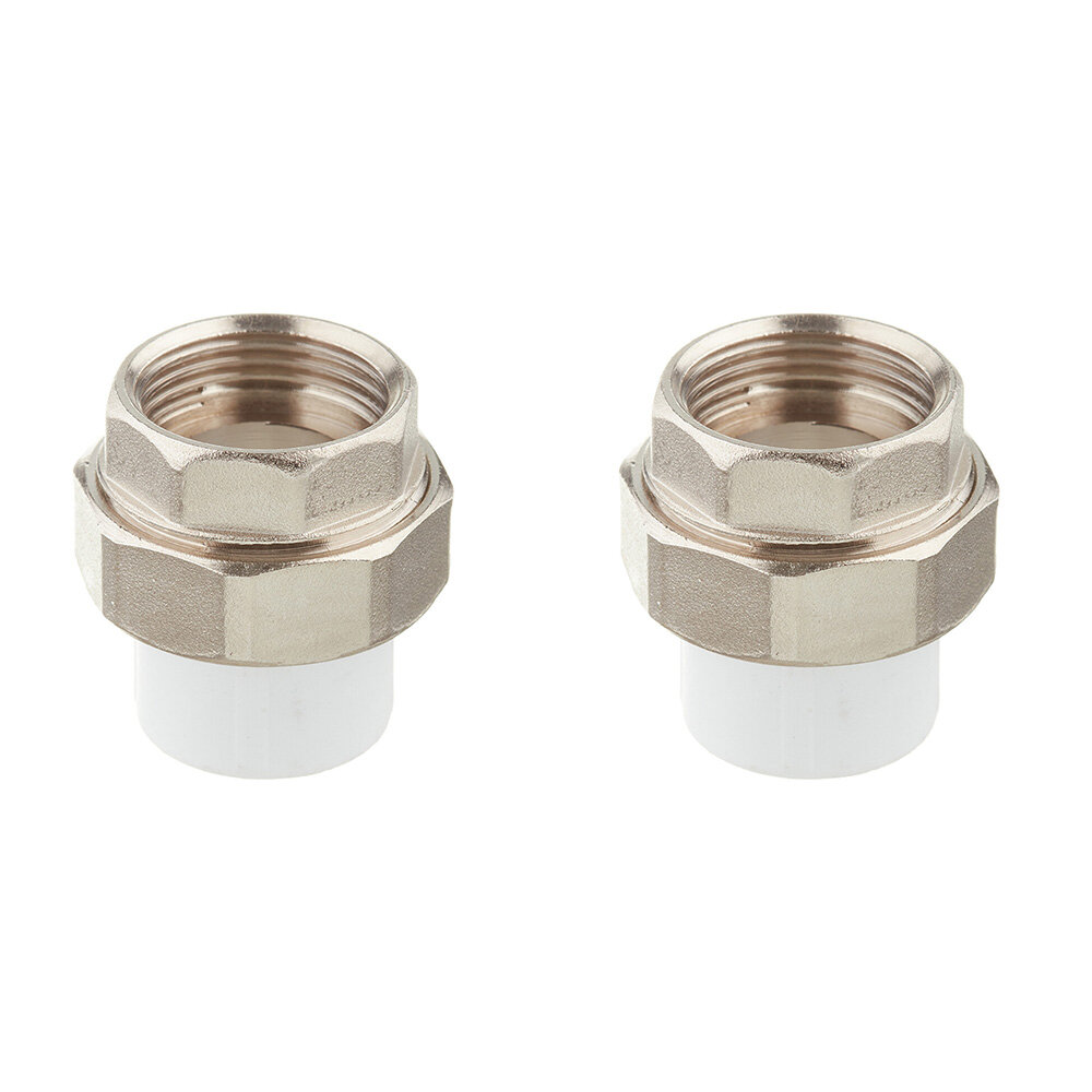 Муфта полипропиленовая разъемная (американка) 20 мм х 3/4 ВР(г) (2 шт.)