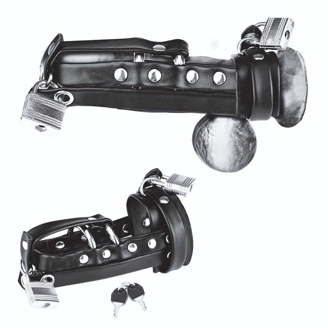 Сбруя целомудрия 'C&B GEAR', черная, PVC/металл, регулируемая фиксация