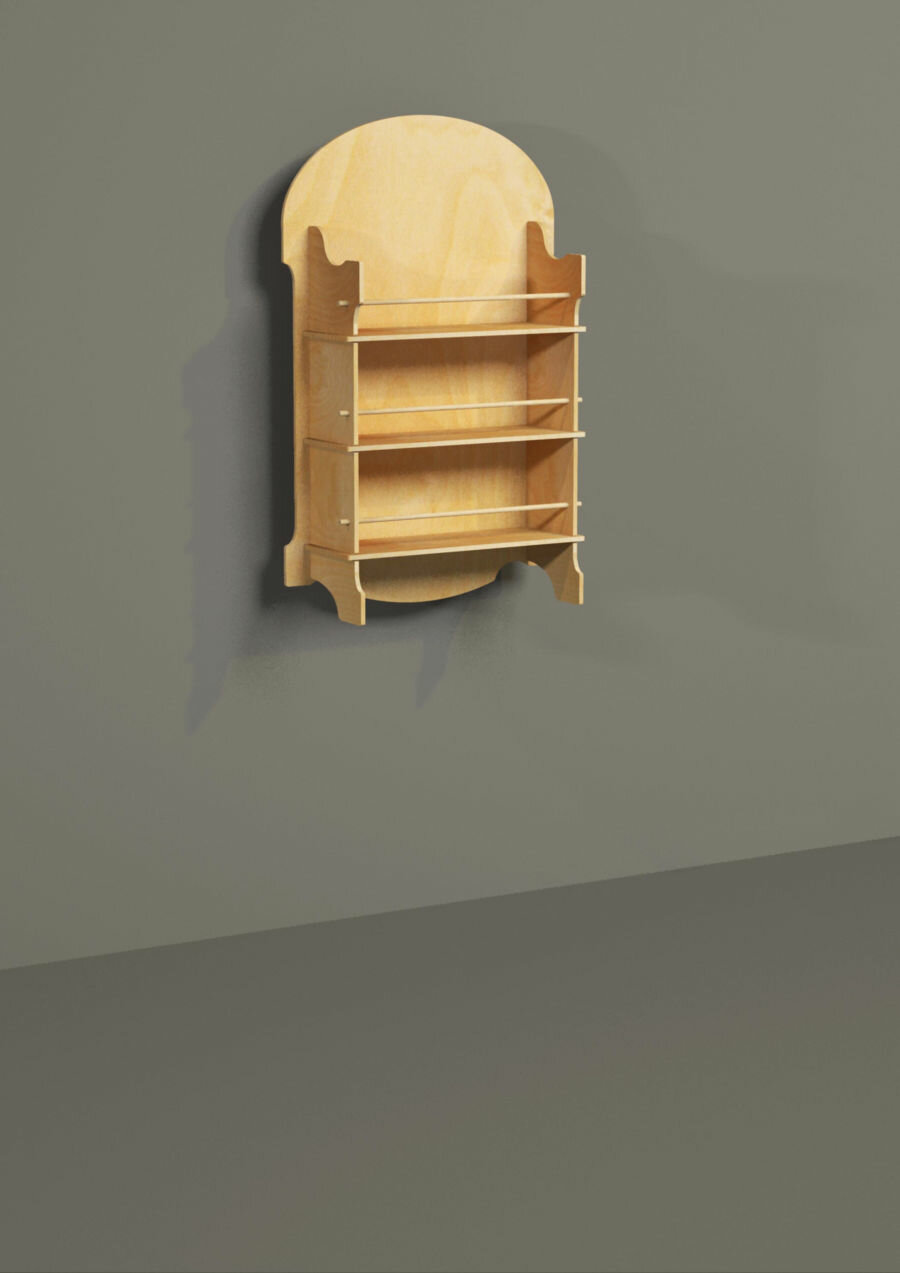 Горка-этажерка из фанеры "POSMA" ФФ №46 настенная. Производитель товара - компания Westcom.