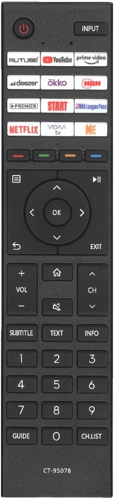 Пульт Huayu CT-95078 для телевизора Toshiba