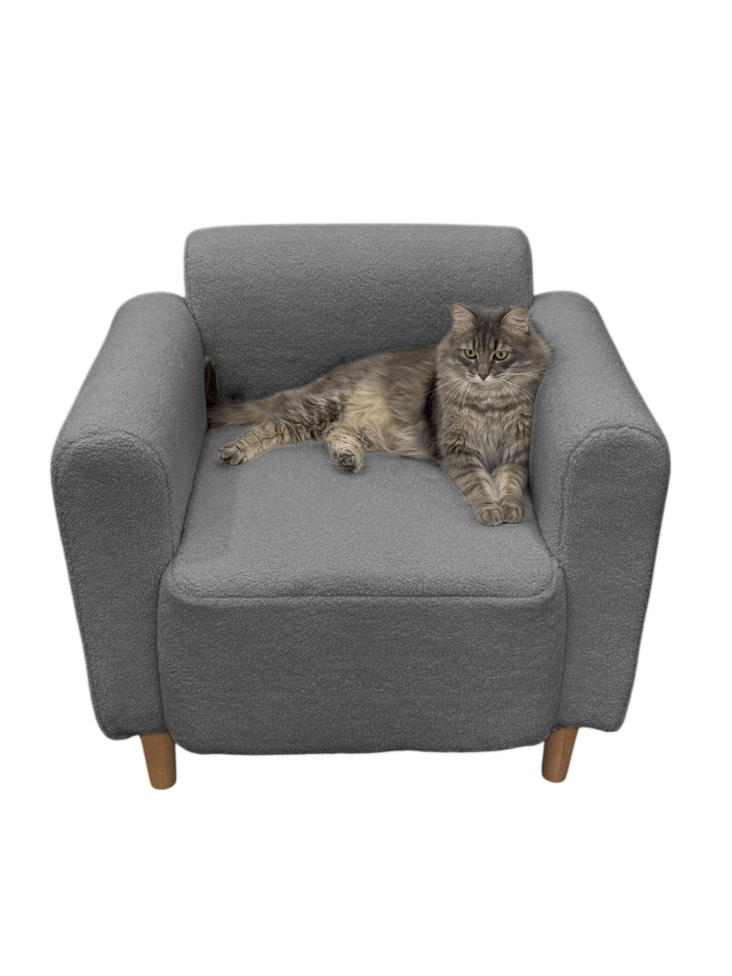 Кресло Рондо в гостиную, мягкое для дома и отдыха, букле Lamb Eco 15