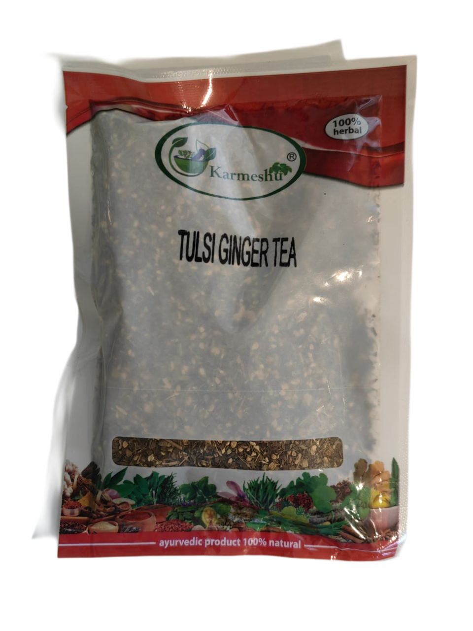 TULSI GINGER Tea, Karmeshu (тулси имбирь чай, Кармешу), пакет 50 г.