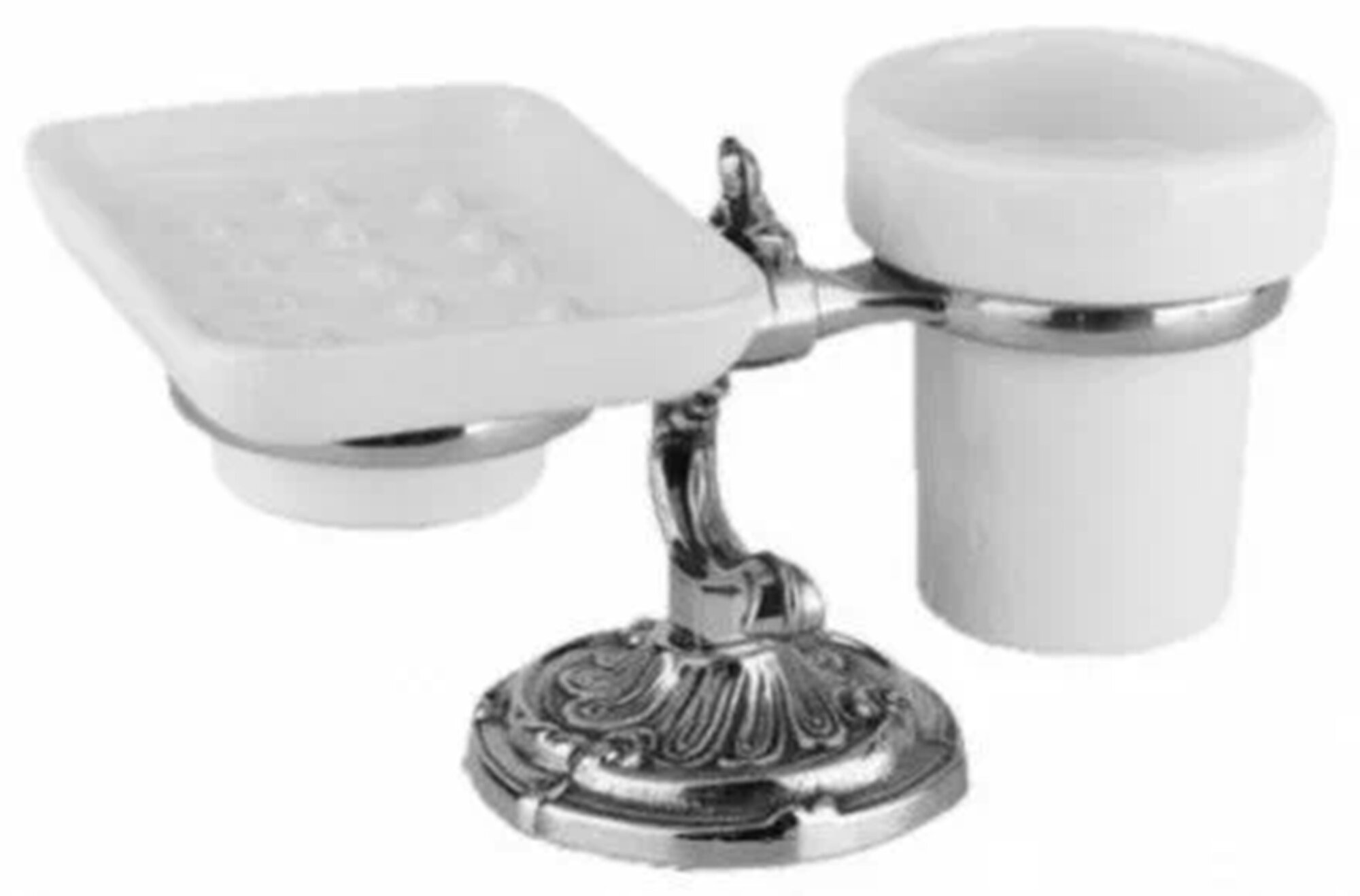 Стакан и мыльница настольные Art&Max Barocco AM-1789-Cr хром