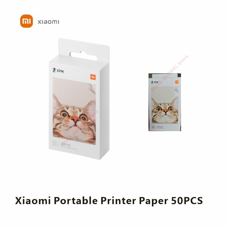 Фотобумага Xiaomi Mijia ZINK AR для портативного принтера, 50 листов, самоклеящаяся, глянцевая, яркие цвета