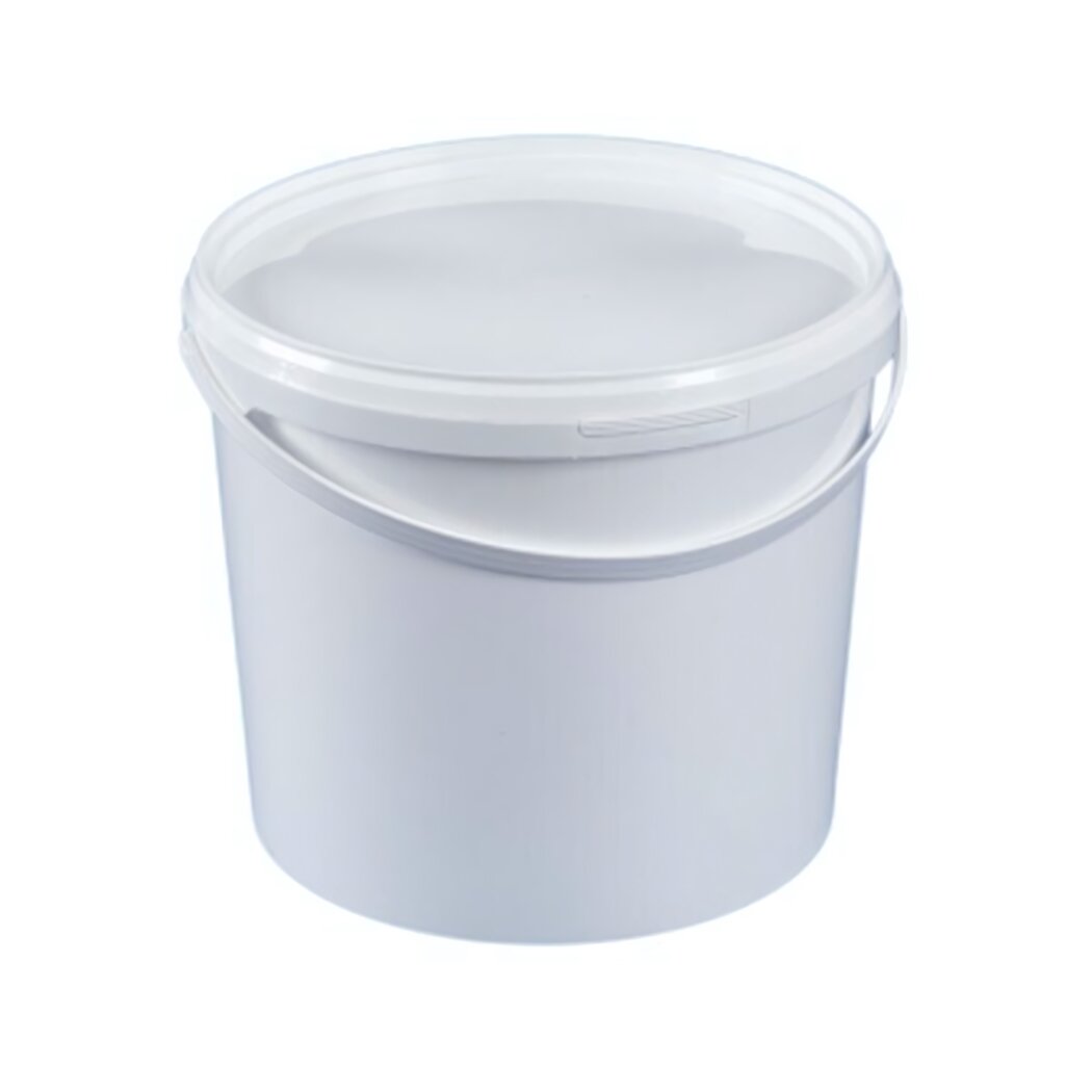 Ведро пластиковое 5.6л с крышкой и замком, цвет белый, для продуктов и бытовых нужд