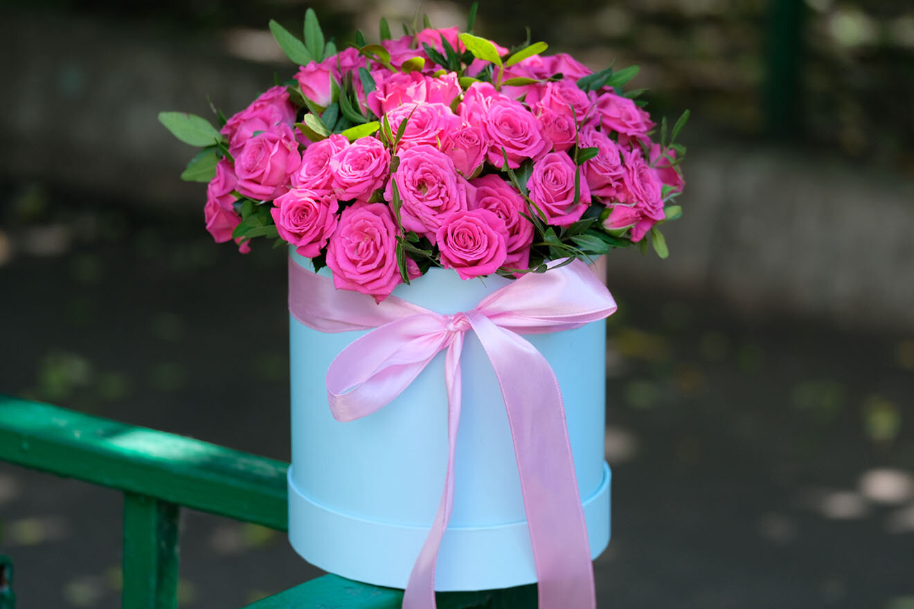 Цветы в коробке "Амели"