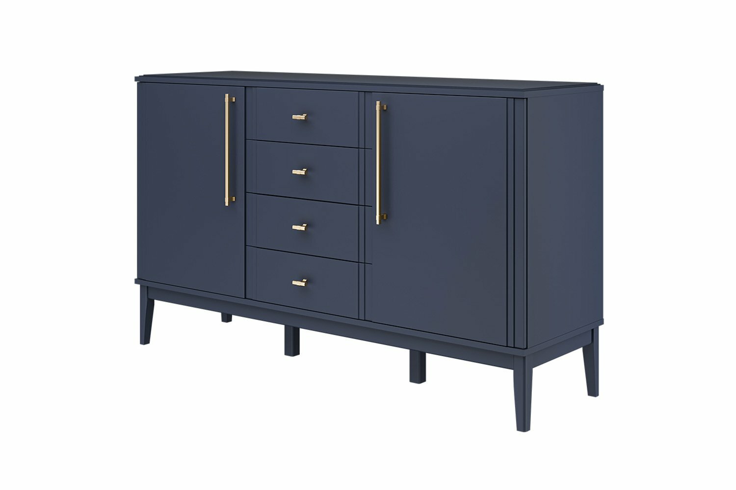 Комод для одежды Данте, 148х88,8х44 см, 4 ящика, цвет ночное небо/тёмный лазурный