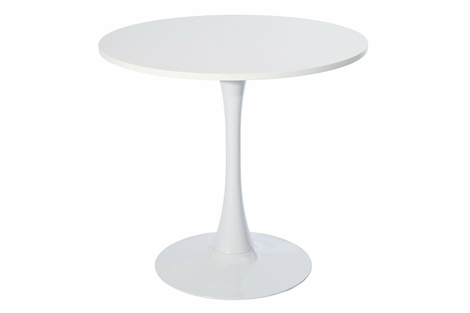 Стол обеденный Santos 80х75х80 см, круглый, МДФ/металл, цвет белый