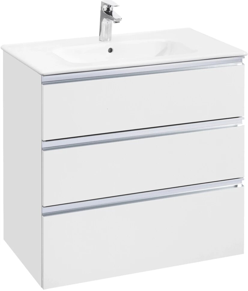 Тумба с раковиной белый глянец 80,5 см Roca The Gap A857406806+ 32799C000