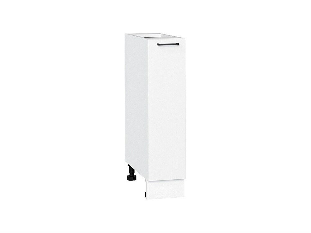VVT Шкаф нижний с 1-ой дверцей Флэт Белый, White In 2S, 200 В*Ш*Г 816*200*478, фасад ЛДСП White In 2S, корпус Белый White In 2S