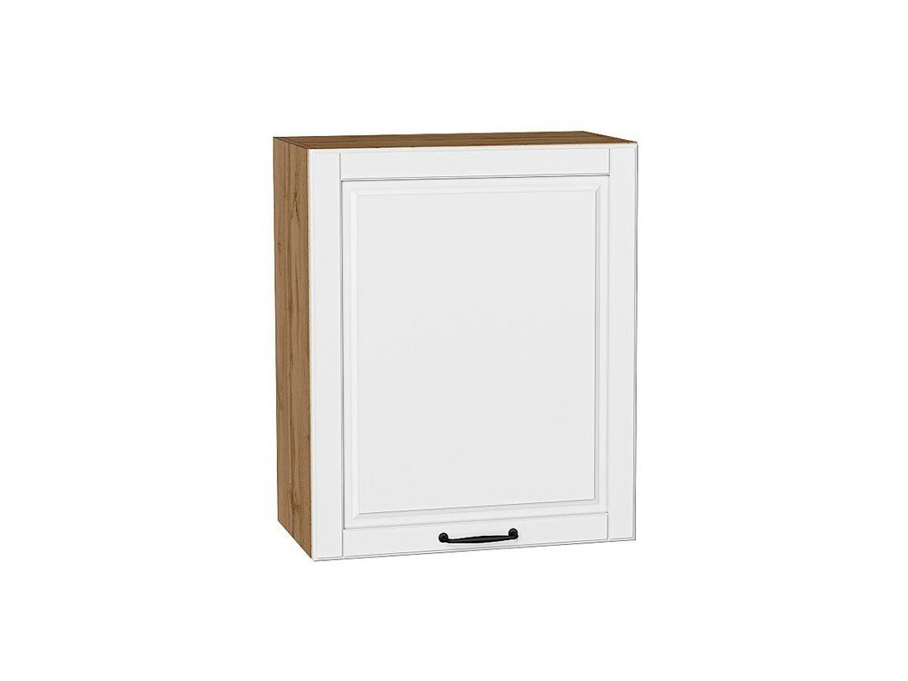 VVT Кухонный Шкаф верхний с 1-ой дверцей Дублин Дуб Вотан, Special White, 720, 600, каркас ЛДСП Дуб Вотан, фасад МДФ Special White, 716*600*318