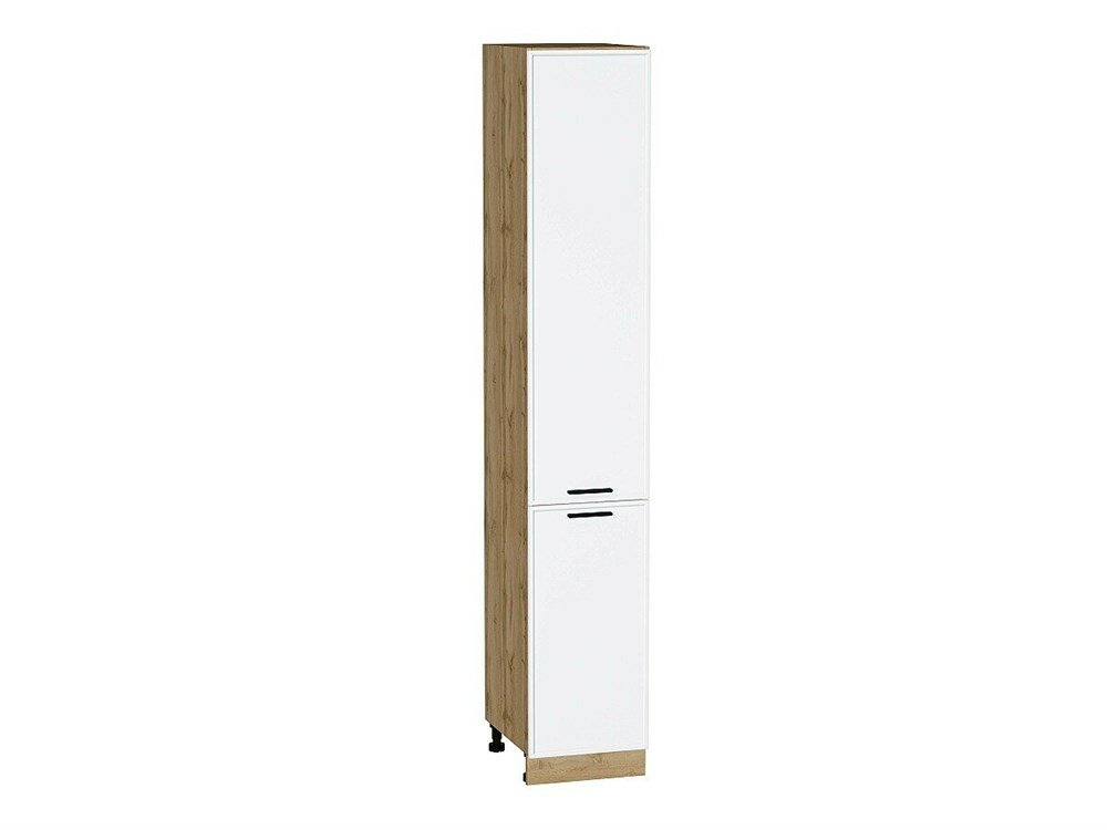 VVT Шкаф пенал с 2-мя дверцами Фрейм Дуб Вотан, White Silk, 2340, 400