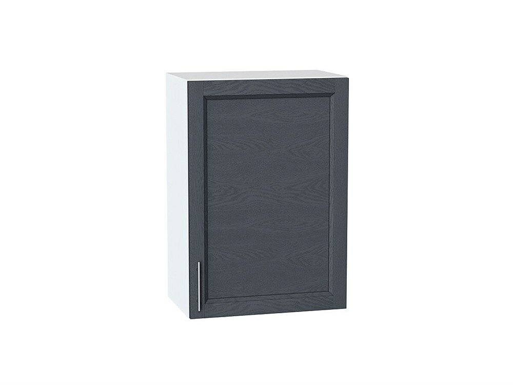 VVT Шкаф верхний с 1-ой дверцей Сканди Белый, Graphite Softwood, 720, 500 В*Ш*Г 716*500*320, фасад МДФ Graphite Softwood, корпус Белый Graphite Softwood