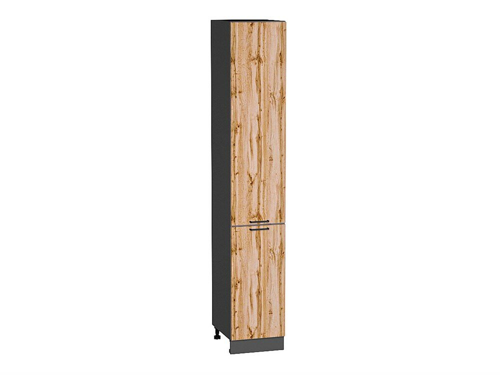 VVT Шкаф пенал с 2-мя дверцами Флэт Graphite, Wotan Oak 2S, 2340, 400