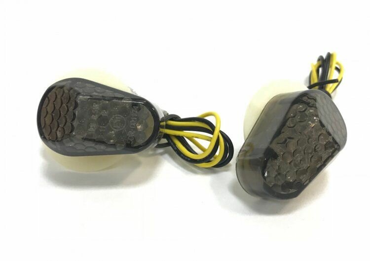 Поворотники капельки встраиваемые в пластик Yamaha , передние, Черный