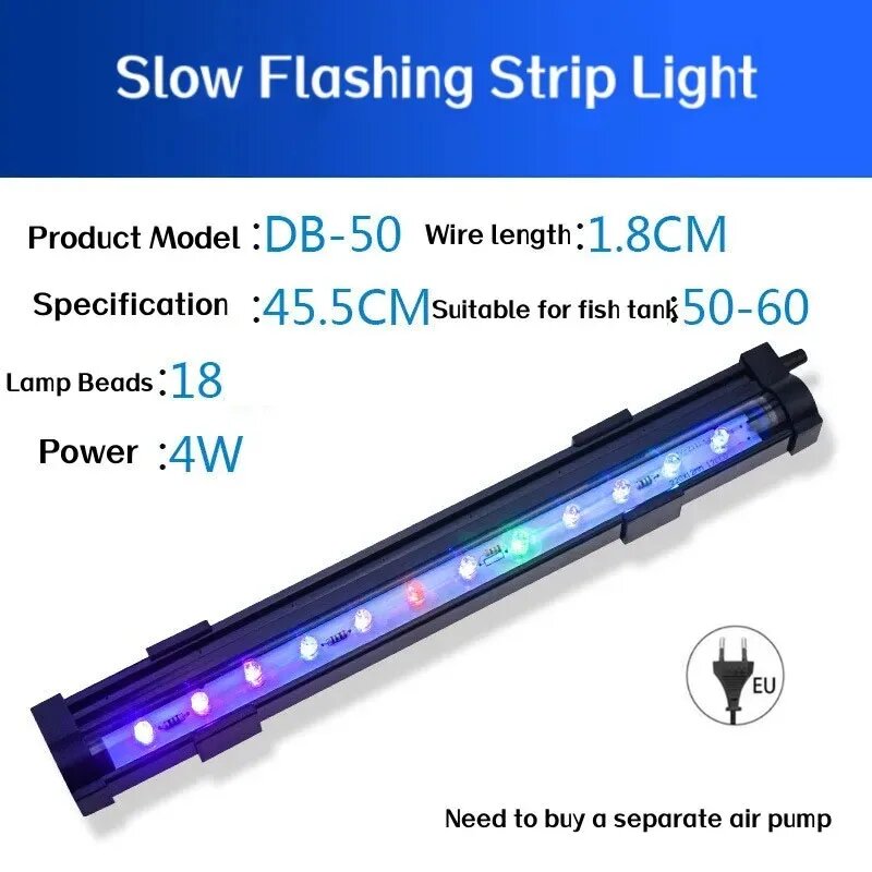 LETIITTGOO Подсветка для аквариума 45.5cm EU