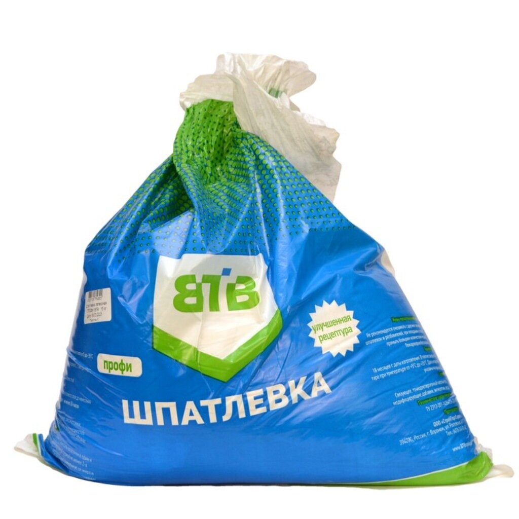 ВТВ, Шпатлевка латексная, для внутренних работ, готовая, 15 кг, Профи