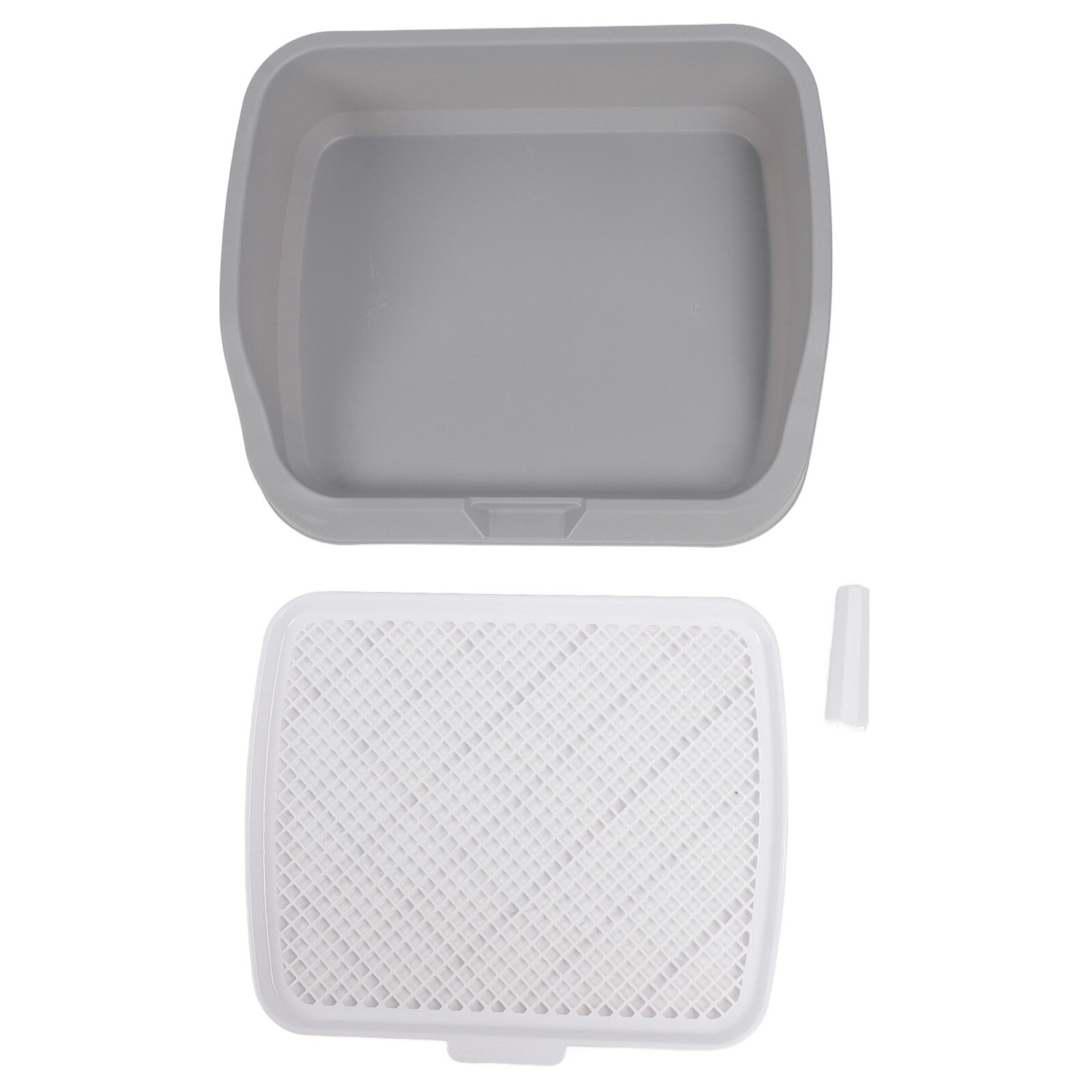 Портативный многофункциональный сетчатый поддон для собачьего туалета, держатель для тренировочных подстилок для щенков с защитой от брызг, серый.