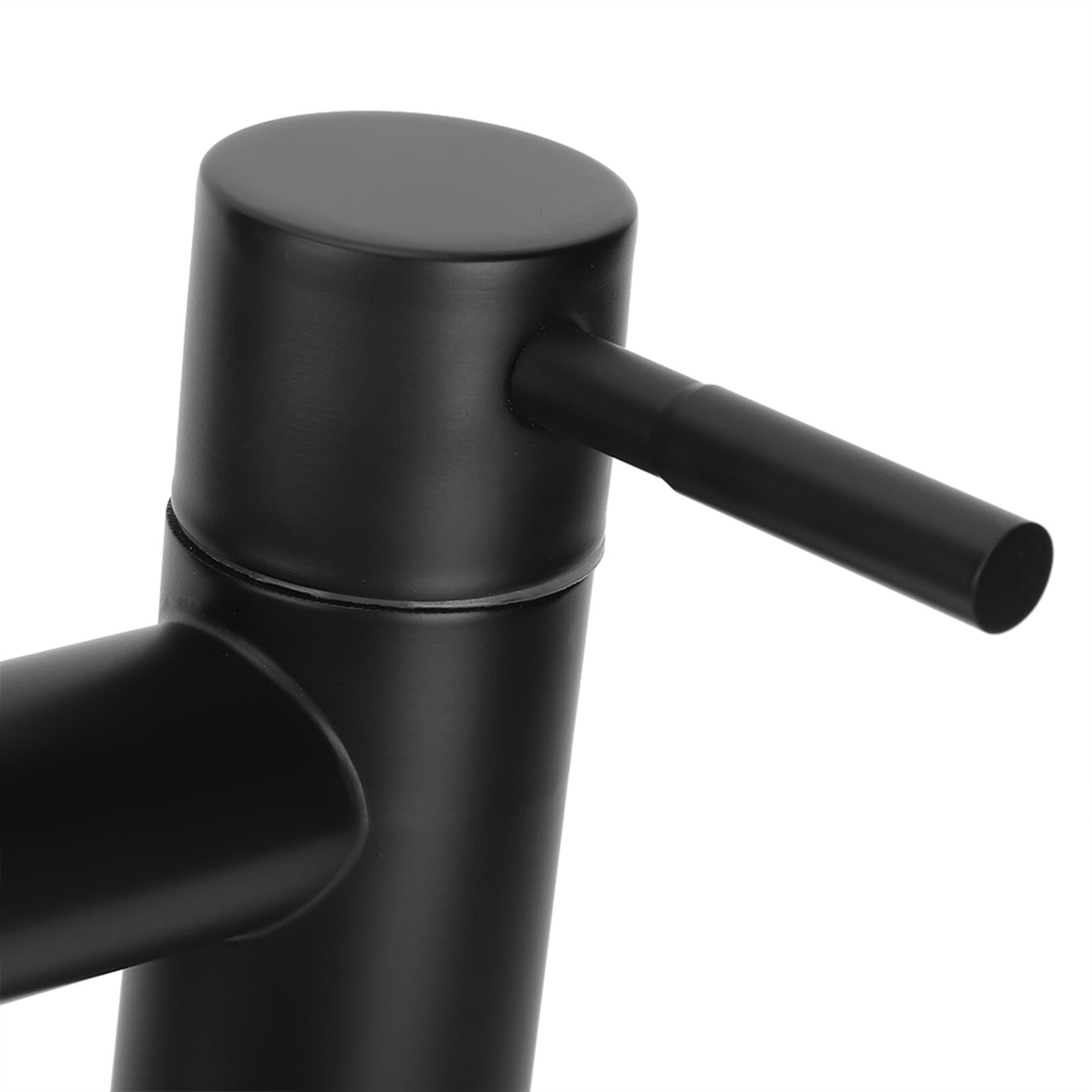 G1/2 -дюймовый из нержавеющей стали Washbasin Одинокий холодный кран для водяного крана для ванной комнаты Blackelbow (без трубки)