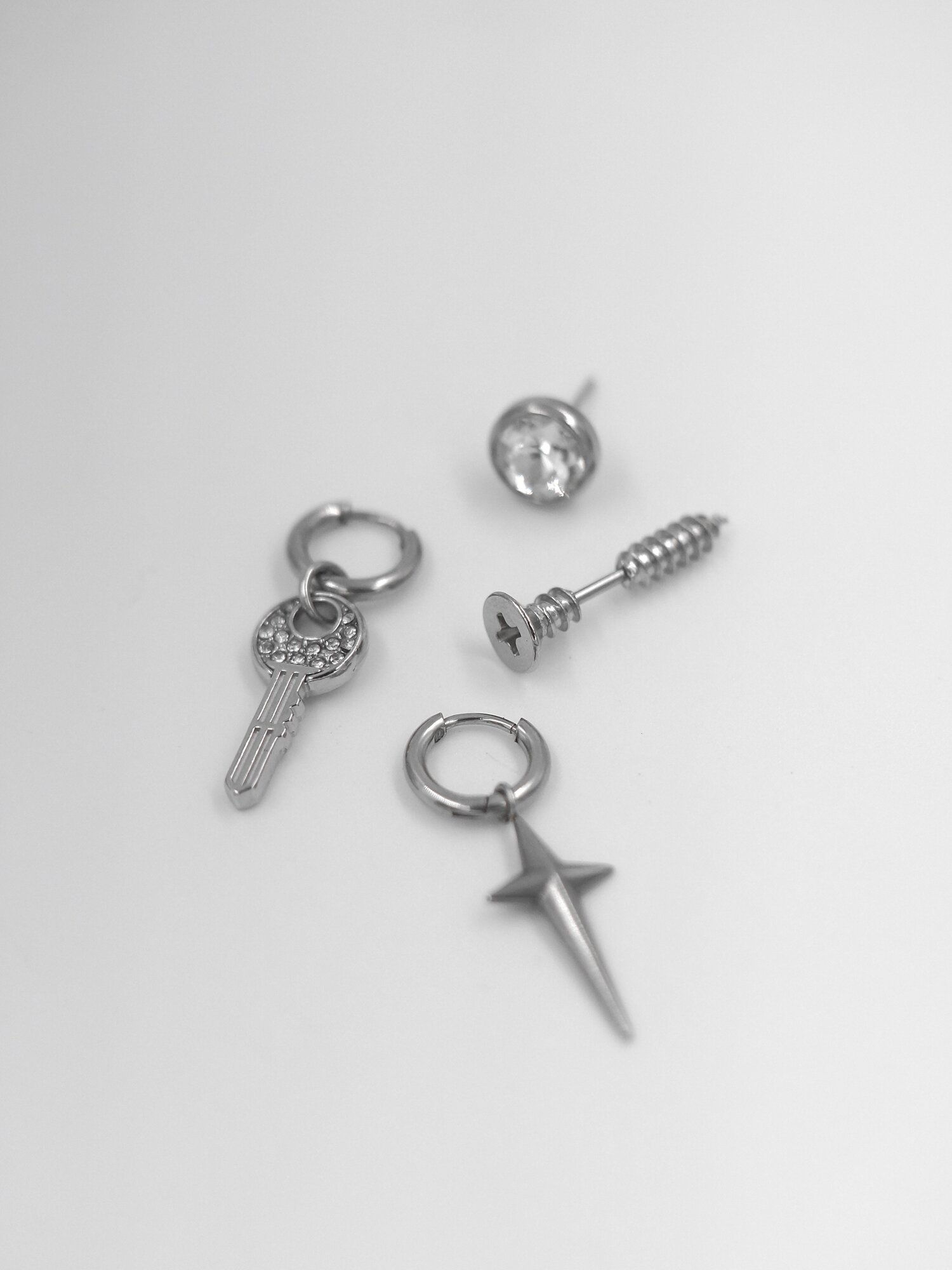 Комплект серег, фианит