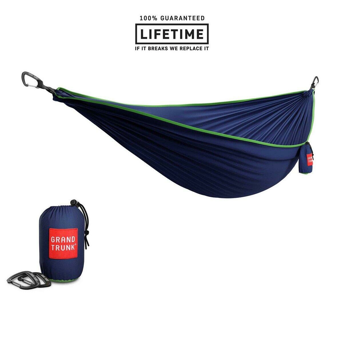 Decathlon Гамак Grand Trunk Trunk Tech Single navy/green, нейлон 40D, 335x150 см, 1 человек