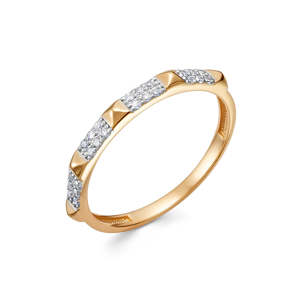 Кольцо, красное золото, 585 проба, бриллиант