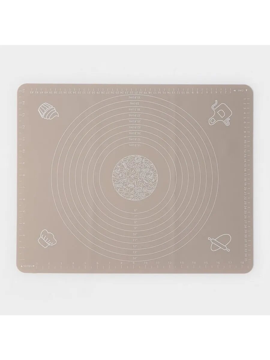 Коврик с разметкой Доляна «Капучино», силикон 50×40 см, цвет