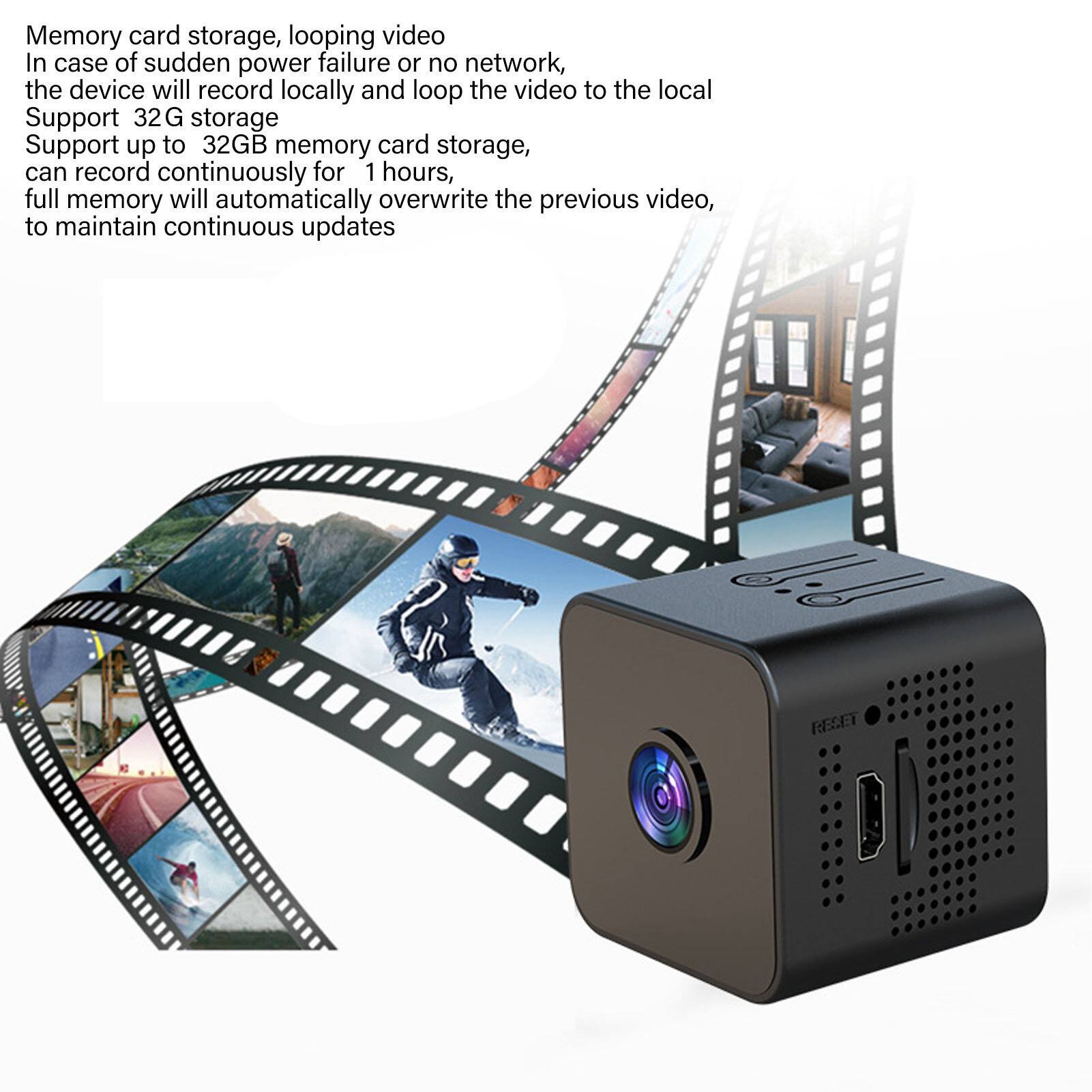 Мини -камера беспроводная Wi -Fi HD 1080p Ночное видение обнаружение движения Магнитная портативная небольшая камера для дома на открытом воздухе.