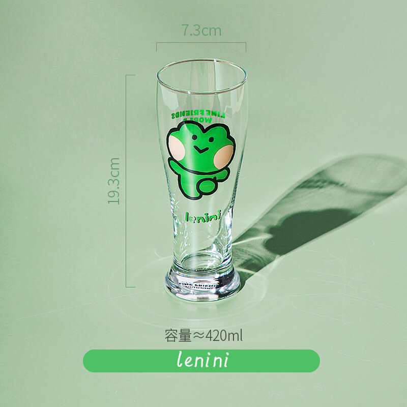 LINE FRIENDSСтеклянный бокал для пива, бокал для летнего холодного напитка 420ml
