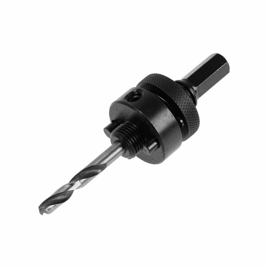 Хвостовик шестигранный для коронок биметаллических тундра, M16 с дополнительной фиксацией