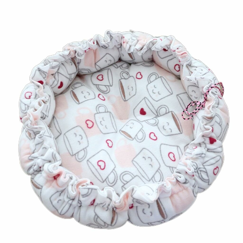 Круглая кошачья кроватка для сна сdrawstring