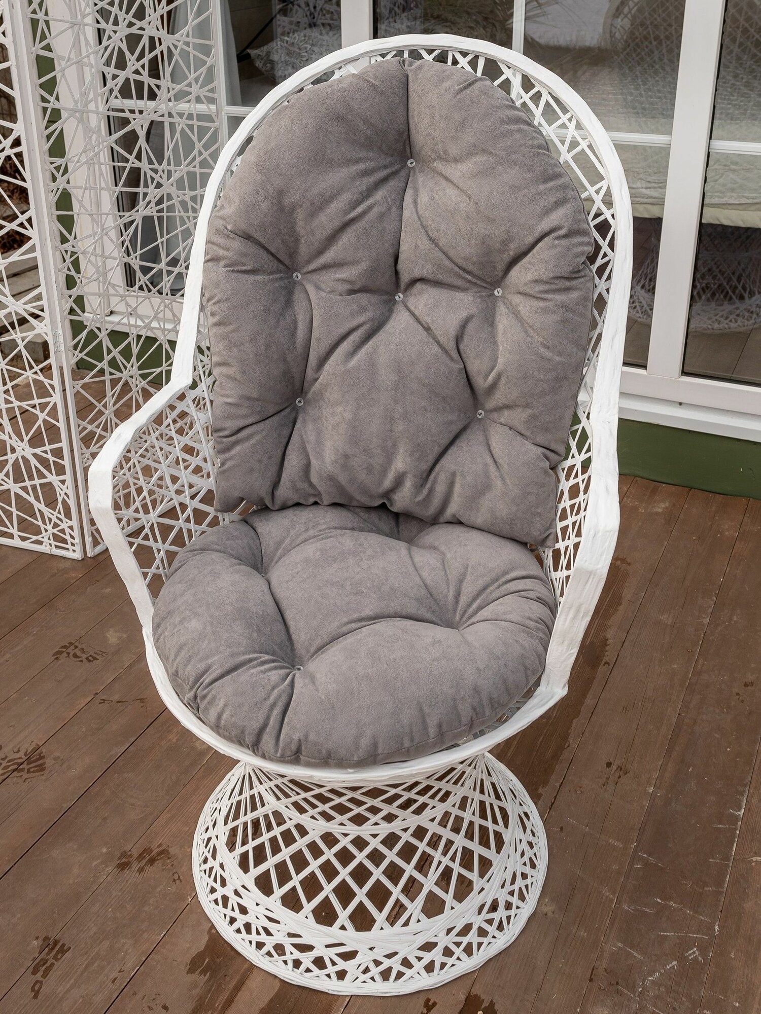 Всепогодное кресло садовое плетёное из ротанга для дома и дачи