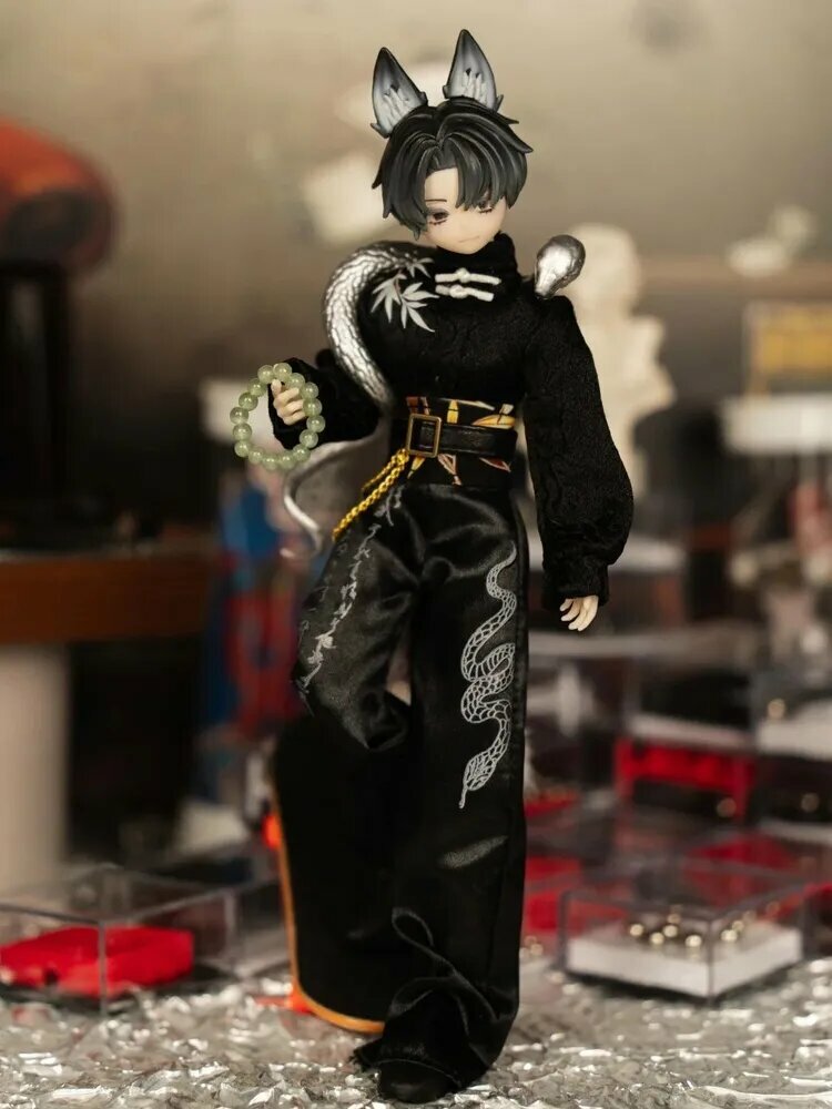 Кукла BJD "LEI-Doll", с аксессуарами, с шаровидными суставами, 1/8, 24см, черный