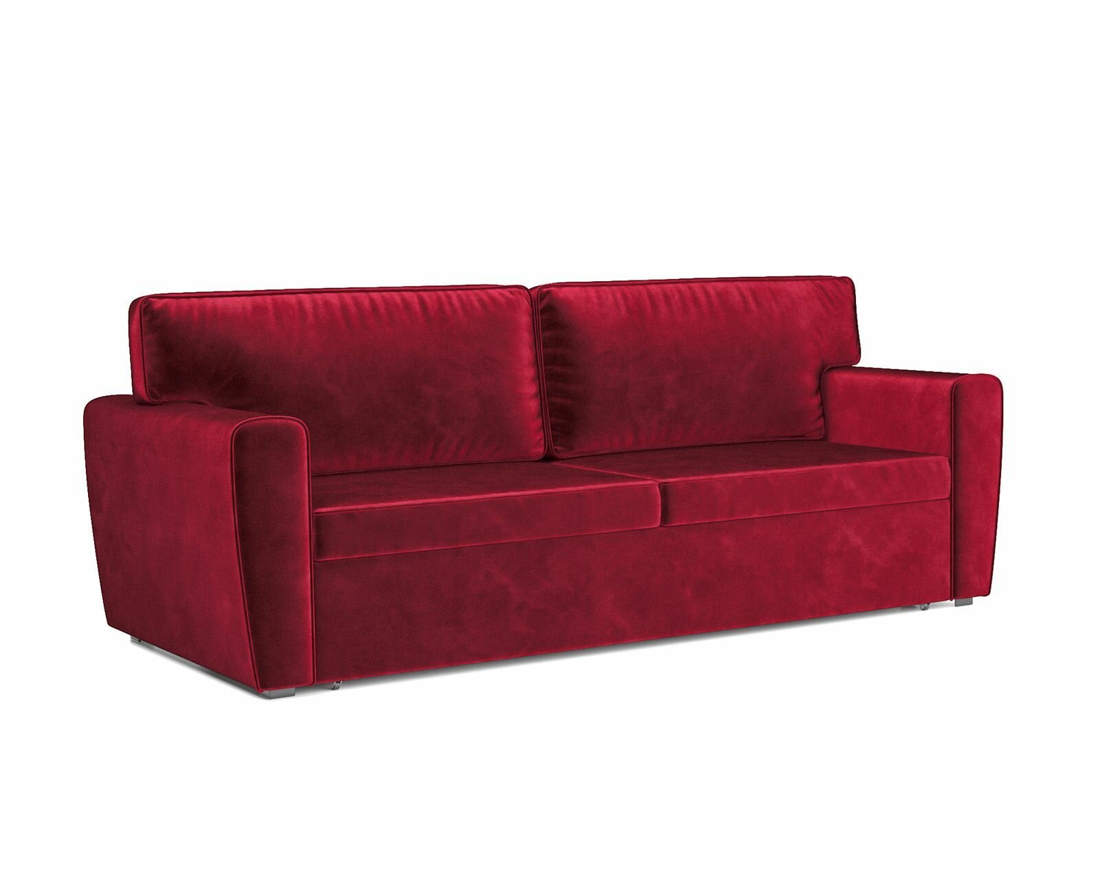 Диван еврокнижка Mebel-ars Оскар Бархат красный STAR VELVET 3 DARK RED