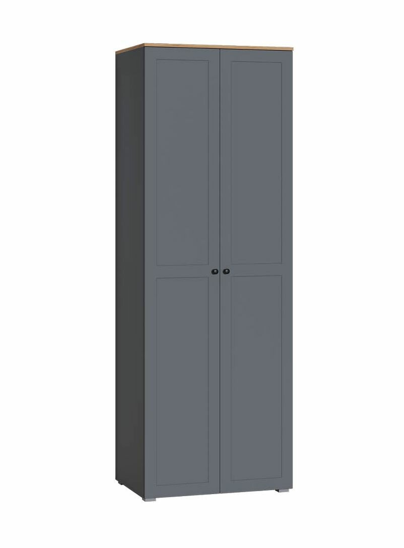 Шкаф Mobi Остин 13.224 Серый Графит 0162 РЕ/Дуб Вотан Размеры: Высота 2296мм Глубина 543мм Ширина 800мм