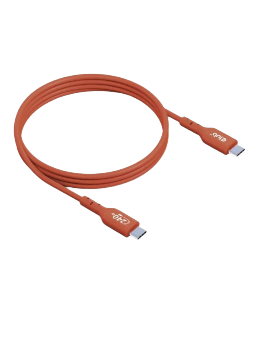 Кабель CLUB 3D CAC-1511 USB-C / USB-C (M/M), двунаправленный, USB2 Type-C, PD, 1 м, для ПК, смартфона, красный(CAC-1511)