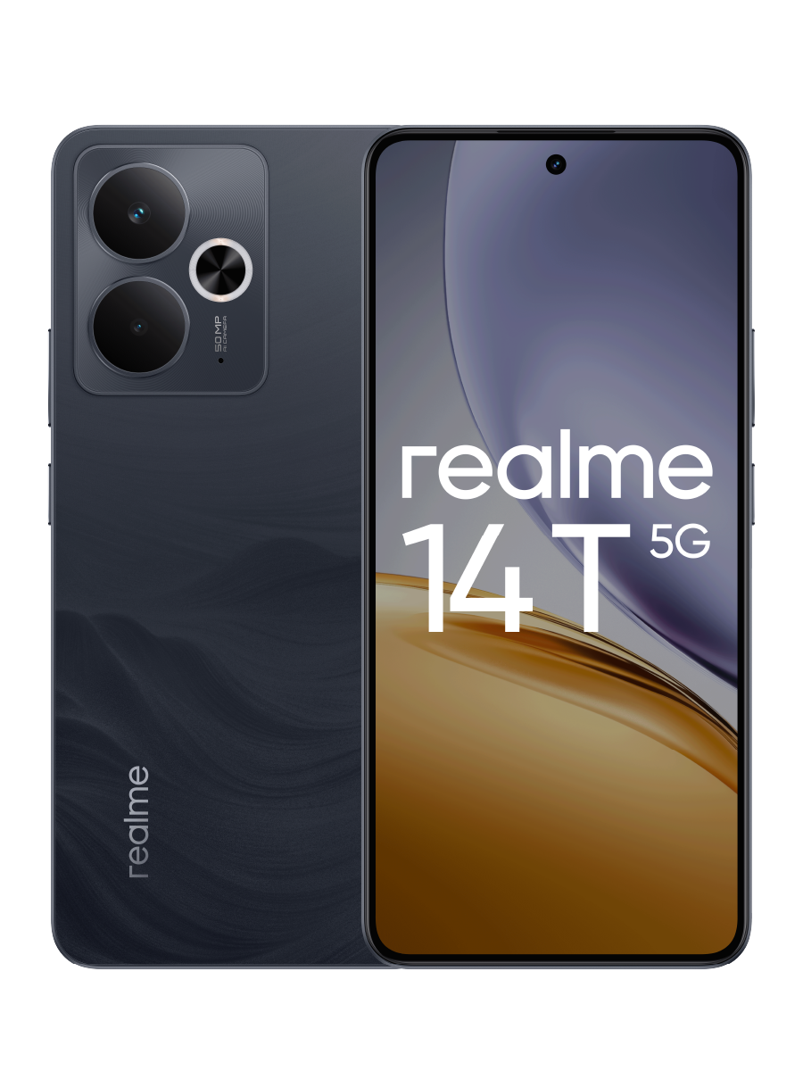 Смартфон realme 14T 8/128 ГБ RU, Dual nano SIM, черный, Obsidian Black