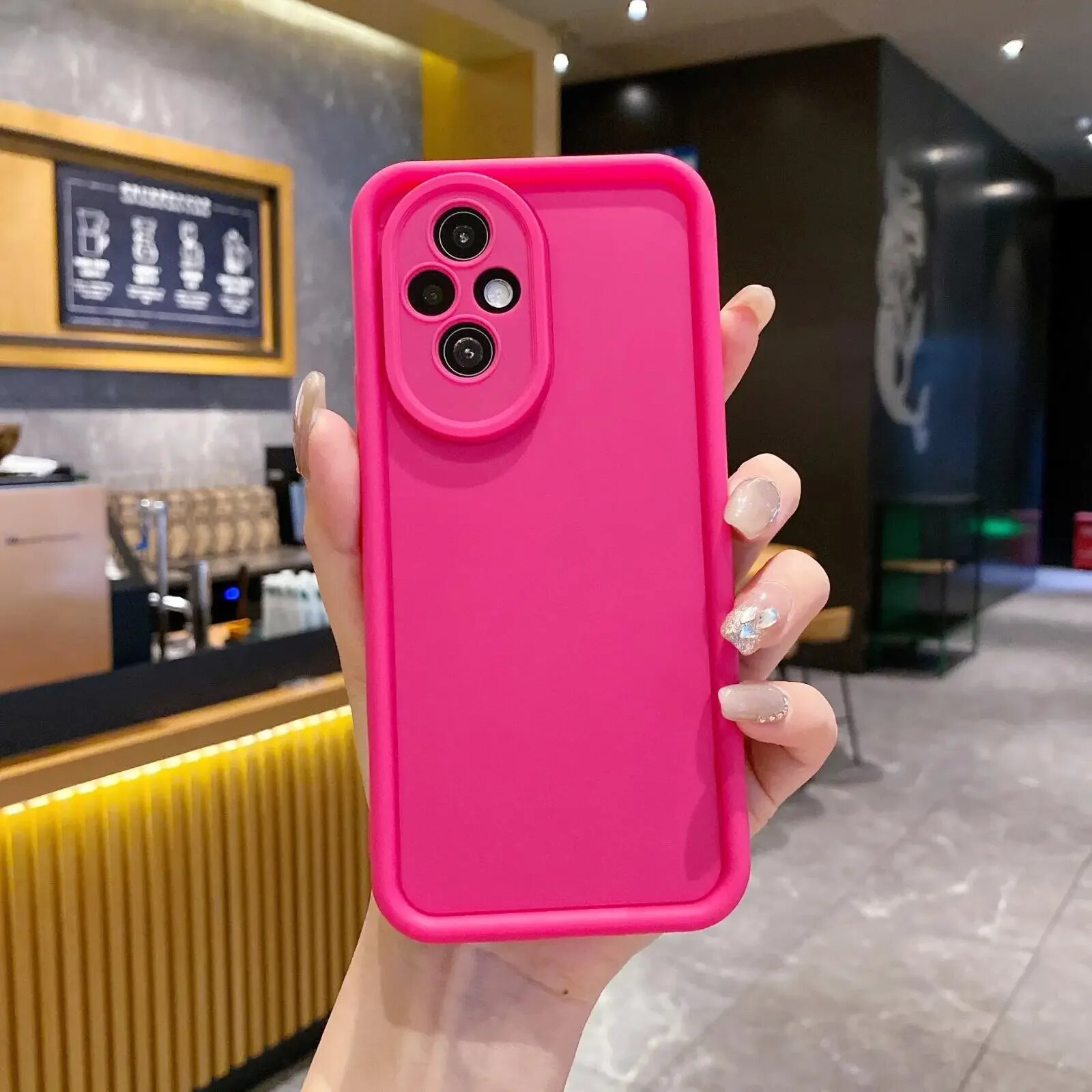 Новый однотонный мягкий чехол из ТПУ для телефона Honor 50 60 70 80 Красный, Rose red, For Honor80