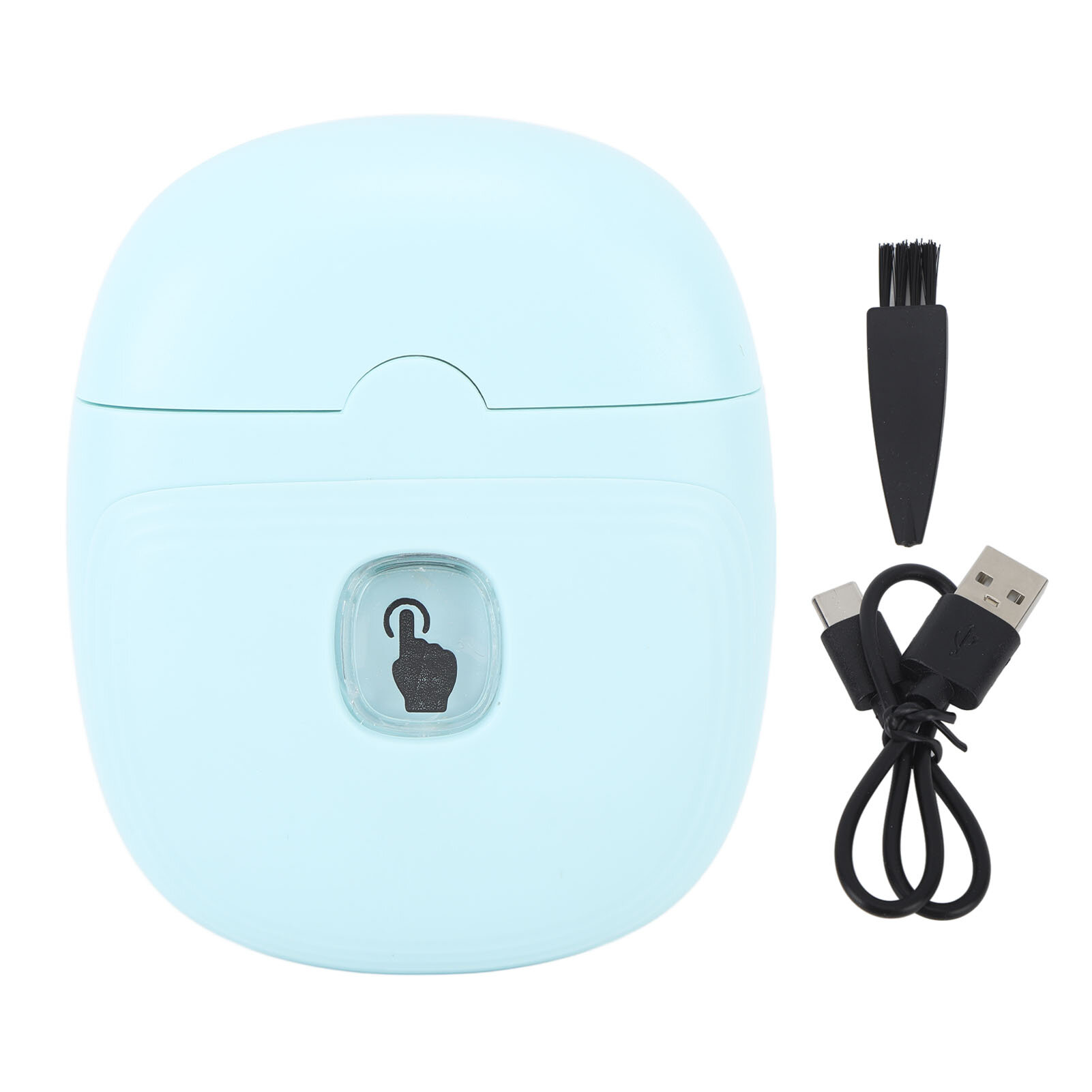 Электрические автоматические кусачки для ногтей, 2 скорости, светодиодная подсветка, USB-зарядка, безопасный триммер для ногтей для детей и взрослых, чайного зеленого цвета.