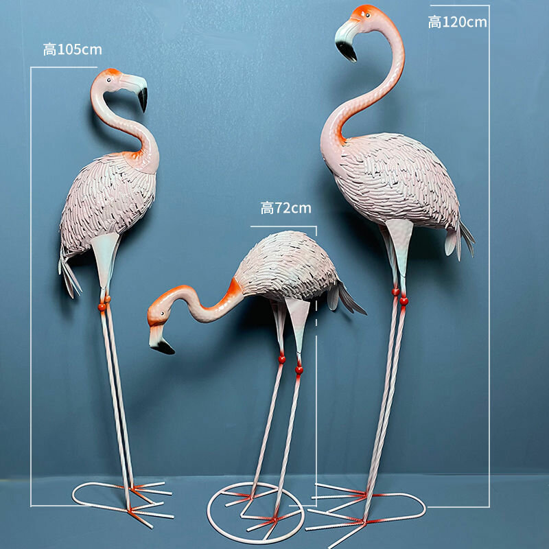 Большой железный фламинго модель украшения магазин одежды магазин окна торговые центры Открытие красоты свадебные украшения украшения украшения, белый, SKU05320