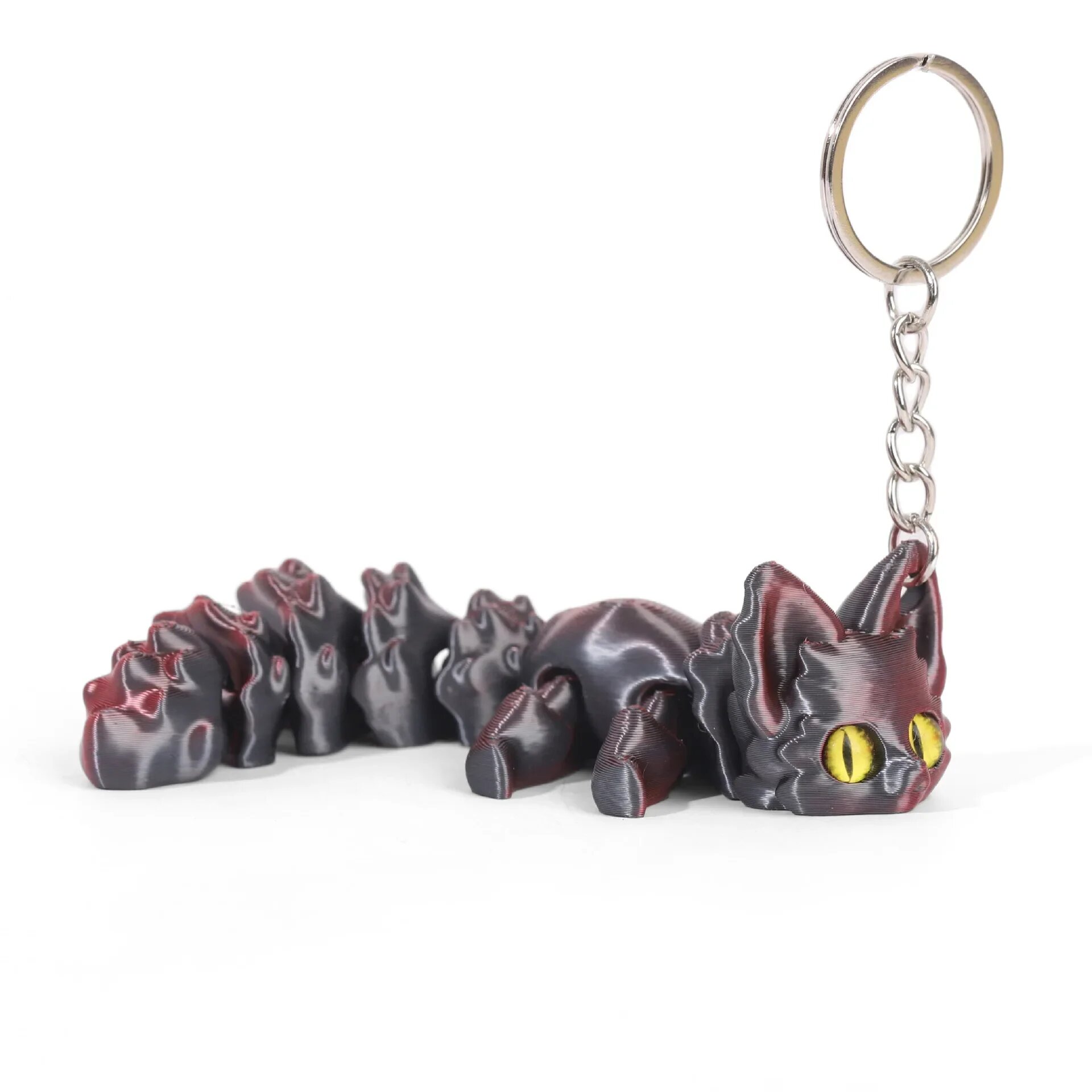 MOONBIFFY Фигурки лисы 3D печать пластик Серый, Red Black