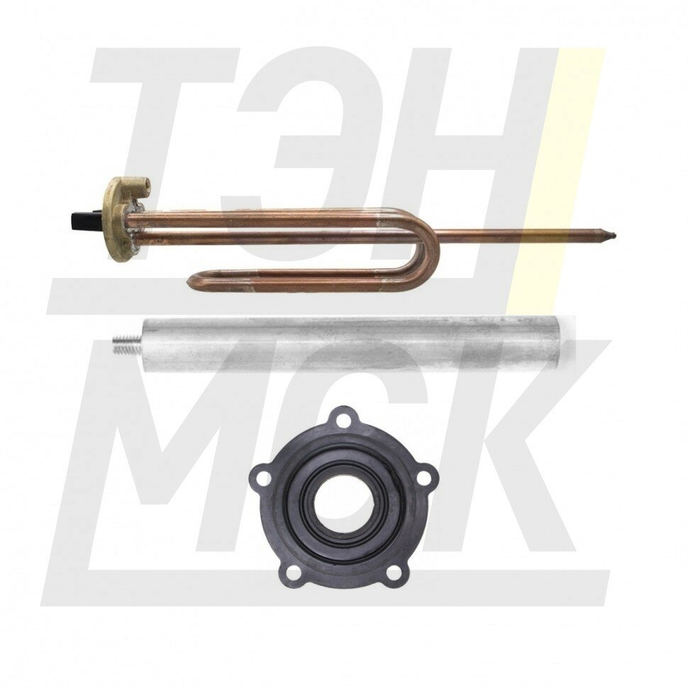 Комплект ТЭН 1,2 кВт (1200 Вт) RCF для водонагревателя Ariston + прокладка+ анод, 20415K4