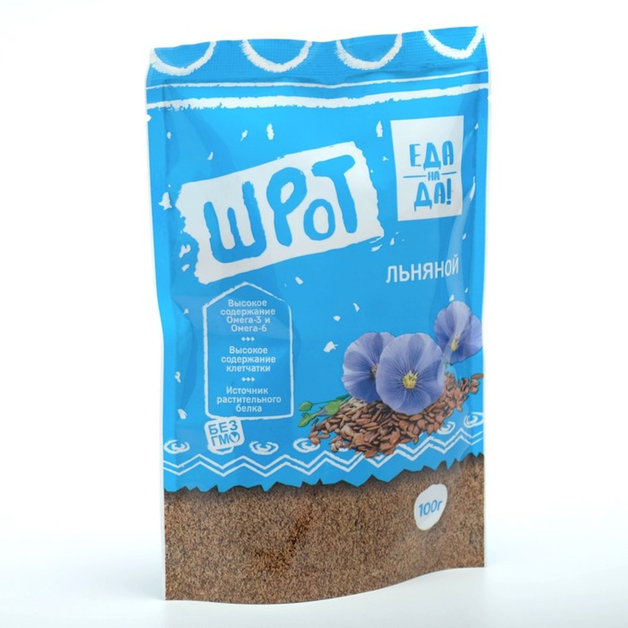 Шрот льняной "Еда на Да", для детокс-очищения организма, 100г