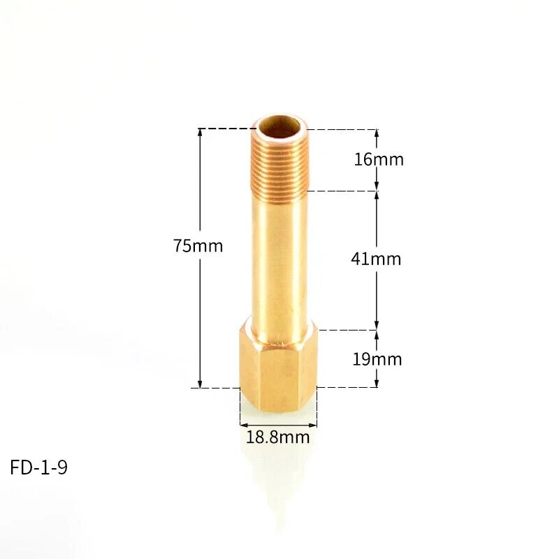 Латунные удлинители резьбы BSP 1/8", 1/4", 3/8" 50/75/100/110/125/150 мм 1Pcs, 1I4 BSP x 75mm