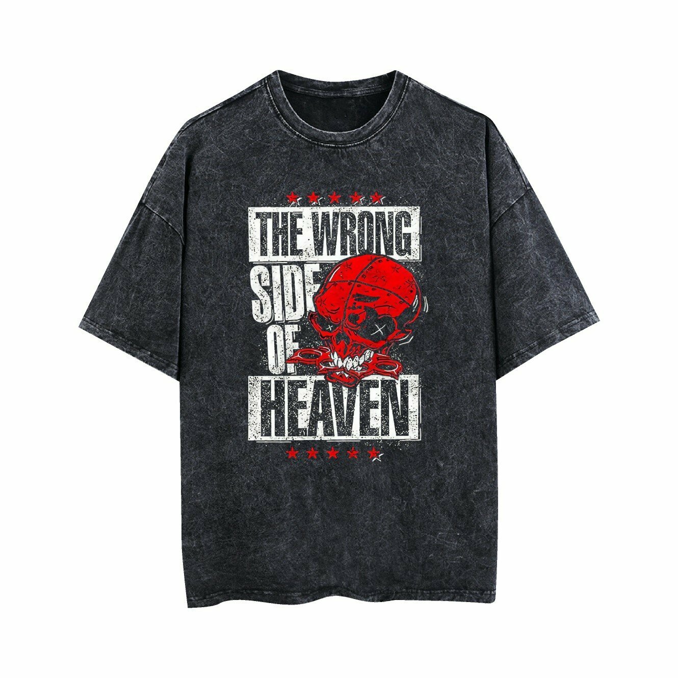 Five Finger Death Punch The Wrong Side of Heaven - The Righteous Side of Hell Мужская ретро-футболка черного цвета